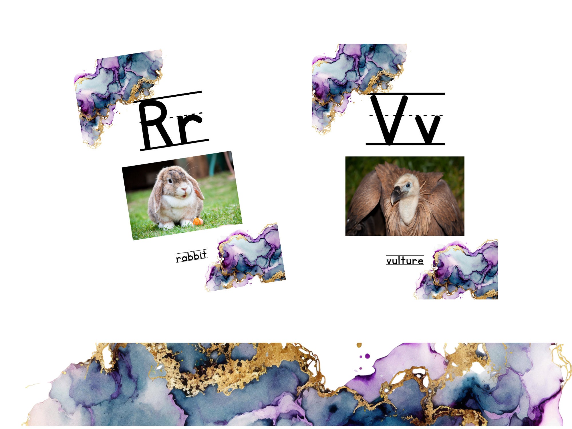 Purple Ink Classroom Alphabet Posters - Etsy