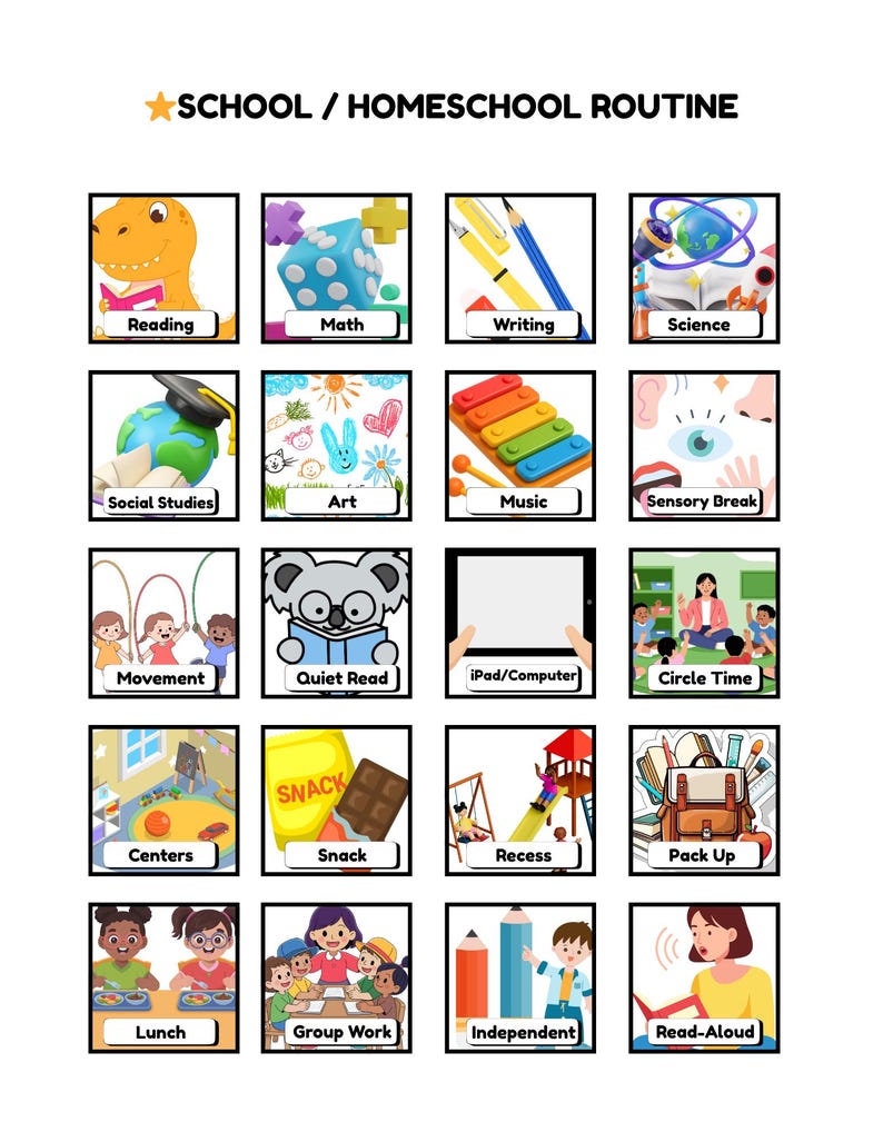 Visual Routine Kit | Daily Schedule, Calm Transitions (digital Download ...