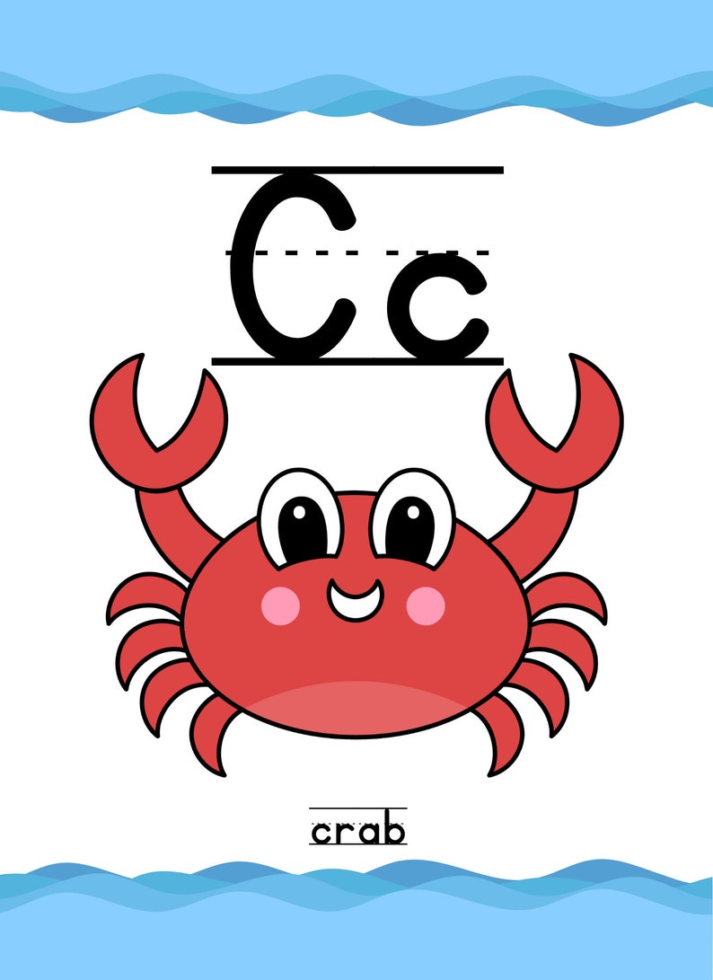 Under the Sea Alphabet Posters - Etsy