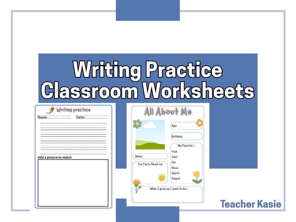 Writing Practice Classroom Worksheets - Etsy