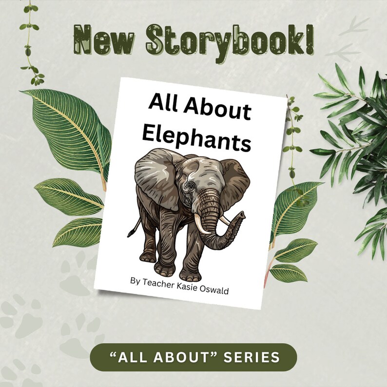 All About Elephants Classroom Nonfiction Storybook - Etsy
