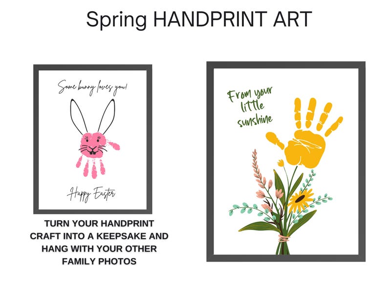 Spring/ Easter HANDPRINT and Thumbprint ART - Etsy