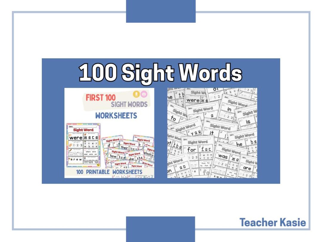 Sight Word Fun – 200 Pages of Printable Practice (color + B&W!) - Etsy
