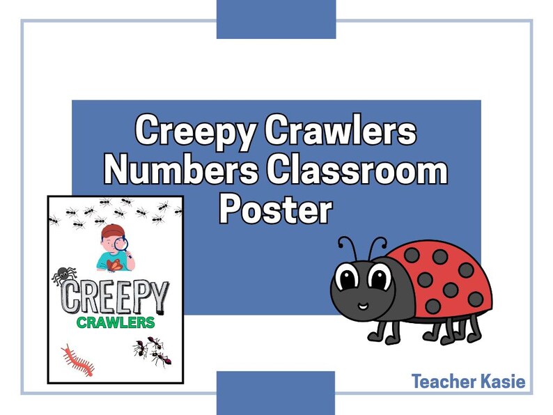 Creepy Crawlers Numbers Classroom Poster - Etsy
