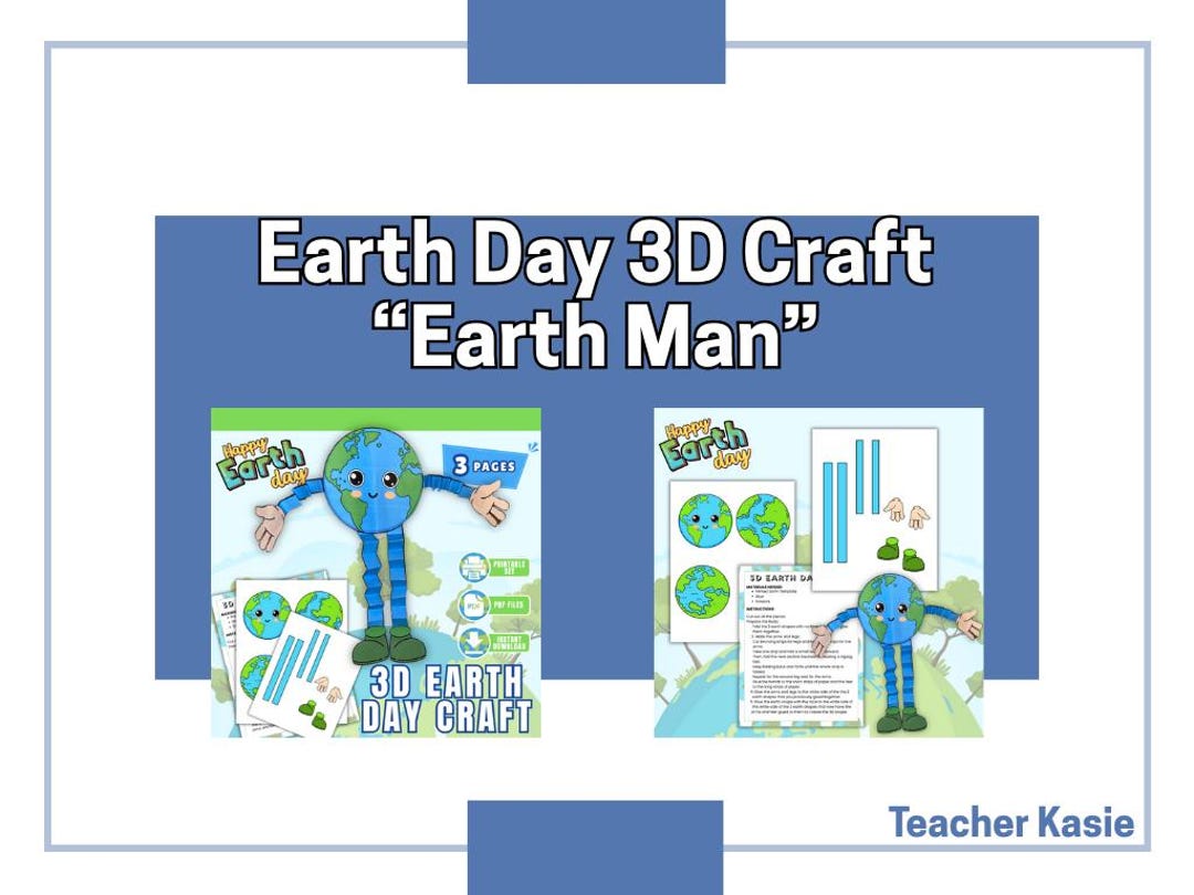 Earth Day Center: 3D Earth Craft | Easy Print & Build Activity With ...