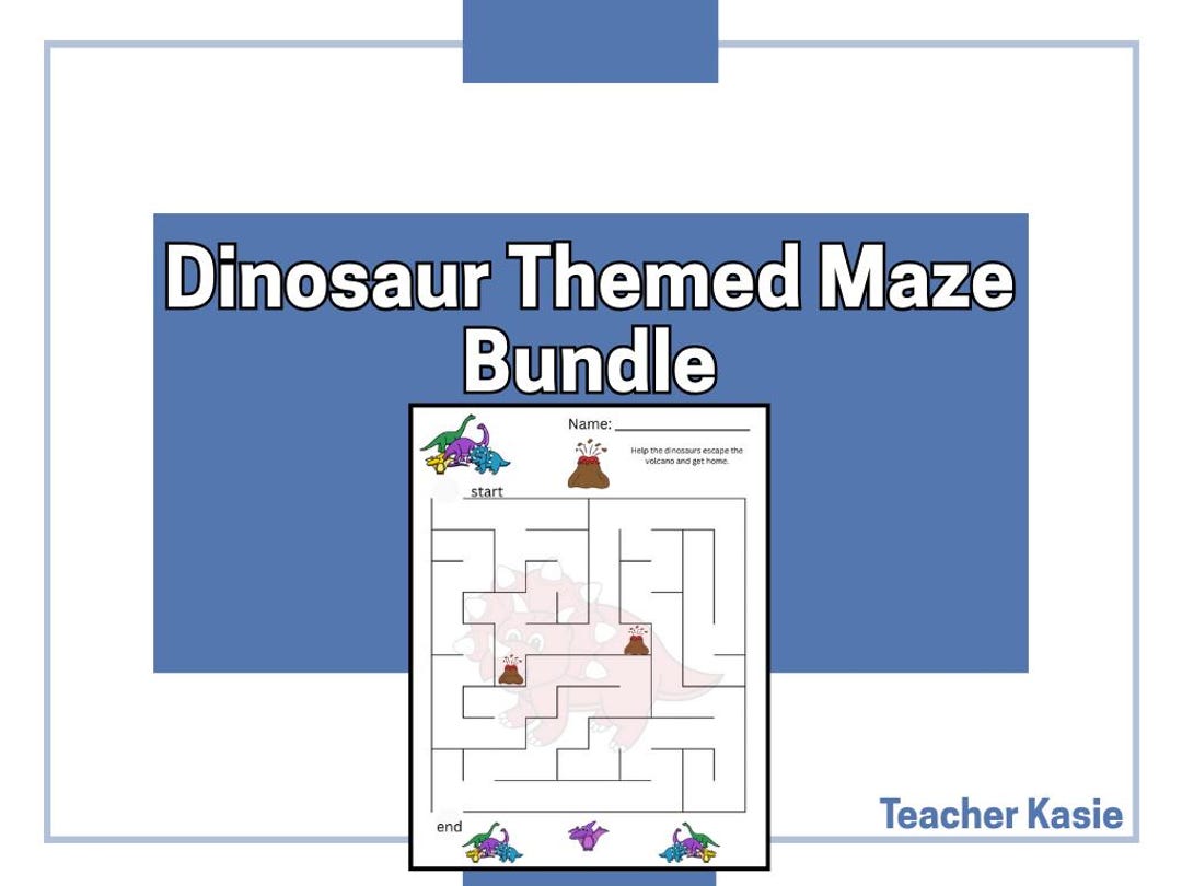 Dinosaur Themed Maze Bundle - Etsy