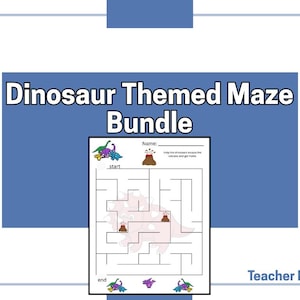 Dinosaur Themed Maze Bundle - Etsy