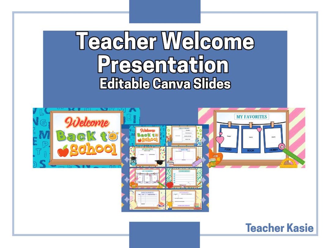 Editable Back to School Slides: Teacher Welcome Presentation (printable ...