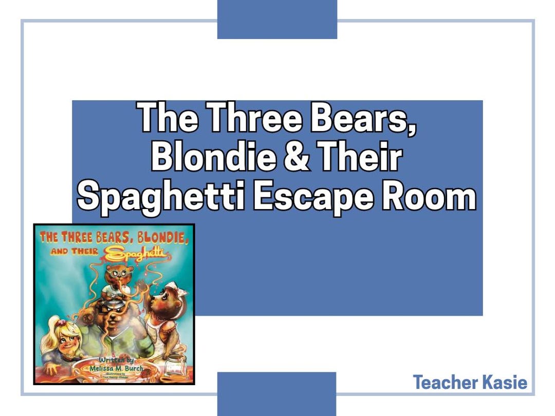 The Three Bears, Blondie & Their Spaghetti Escape Room - Etsy