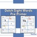 Dolch Pre-primer Word List and Activity Sheets: 1 Page for Each Pre ...