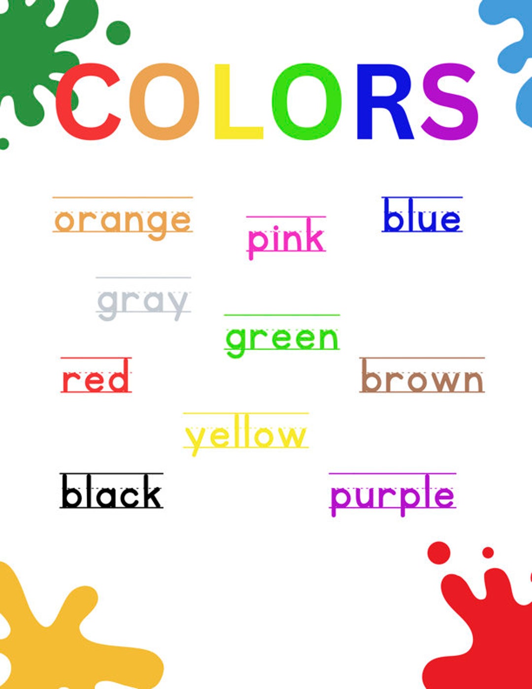 Colors Classroom Posters - Etsy