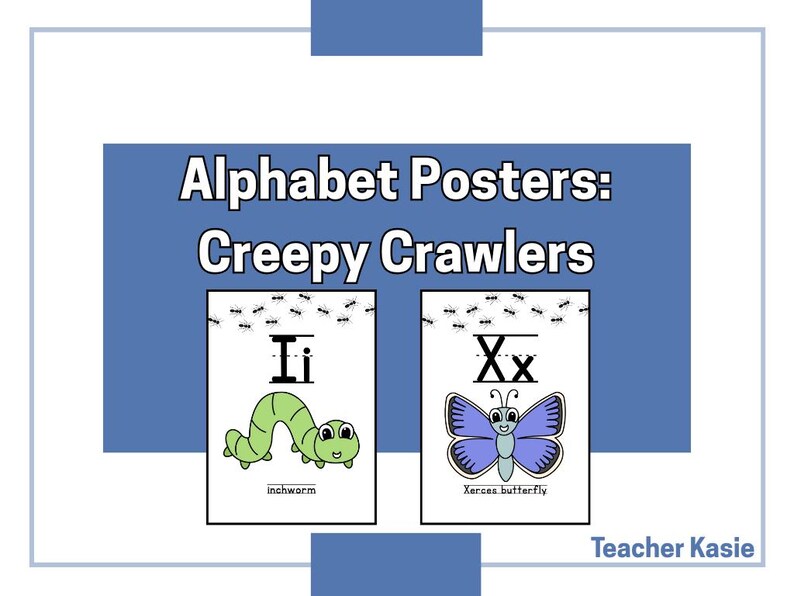 Creepy Crawlers Alphabet Posters - Etsy