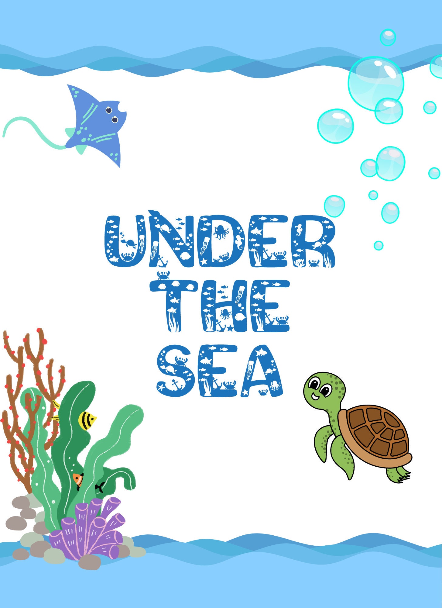 Under the Sea Alphabet Posters - Etsy
