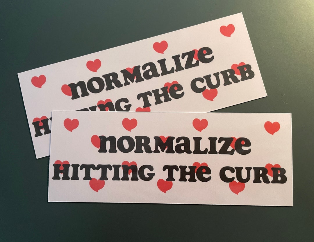 Normalize Hitting the Curb Bumper Sticker - Etsy