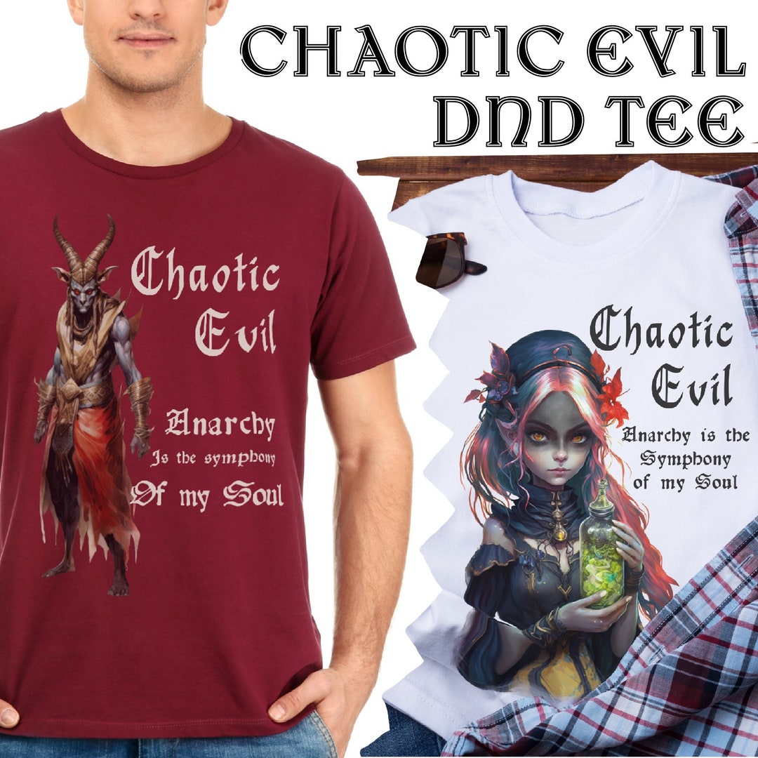 Chaotic Evil T - Shirt, Dnd Shirt, Character Alignment, DM Gift ...