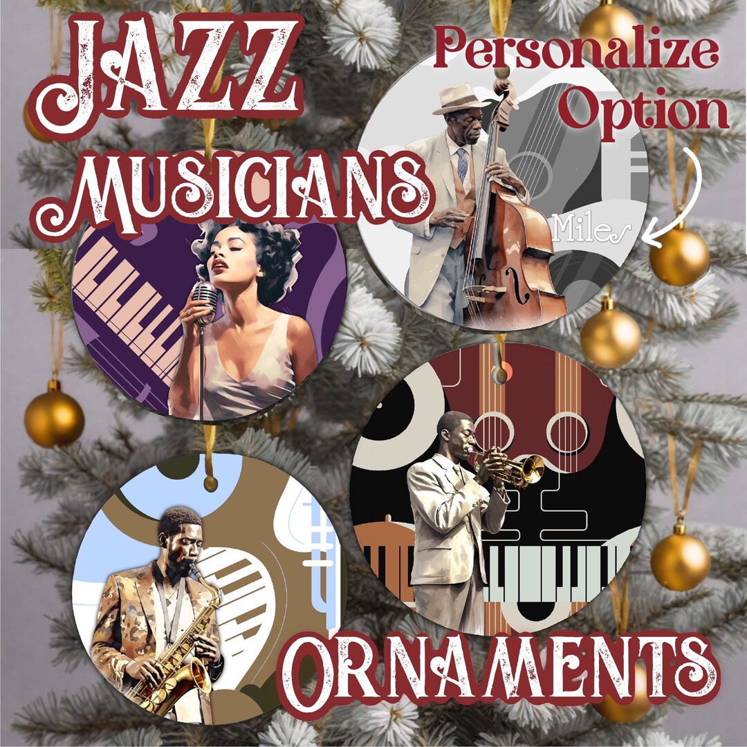 Jazz Ornaments for Jazz Musicians, Jazz Lovers, Jazz Music Ornament ...