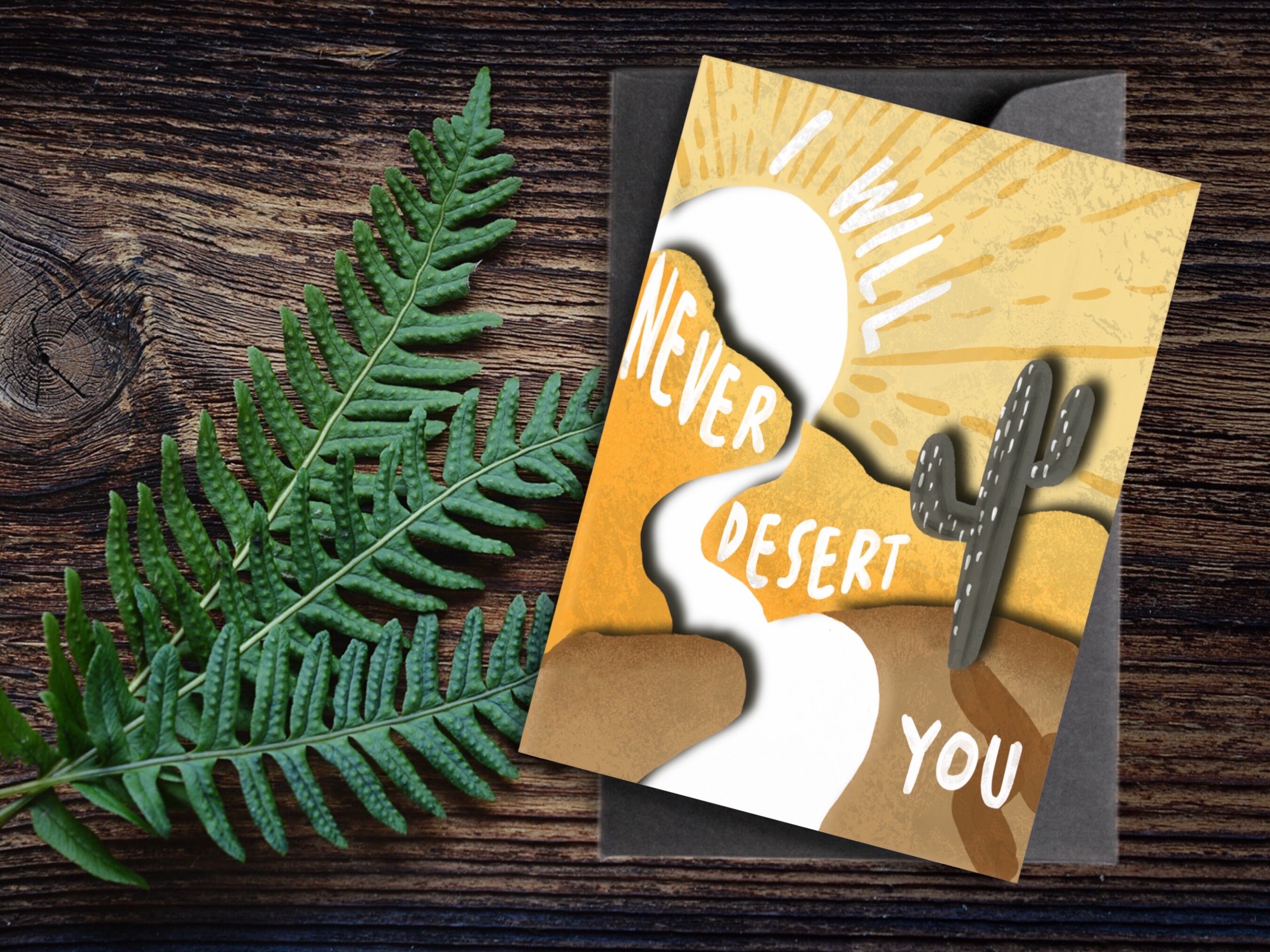 Southwest Desert Illustration Printable Greeting Card for Him ...