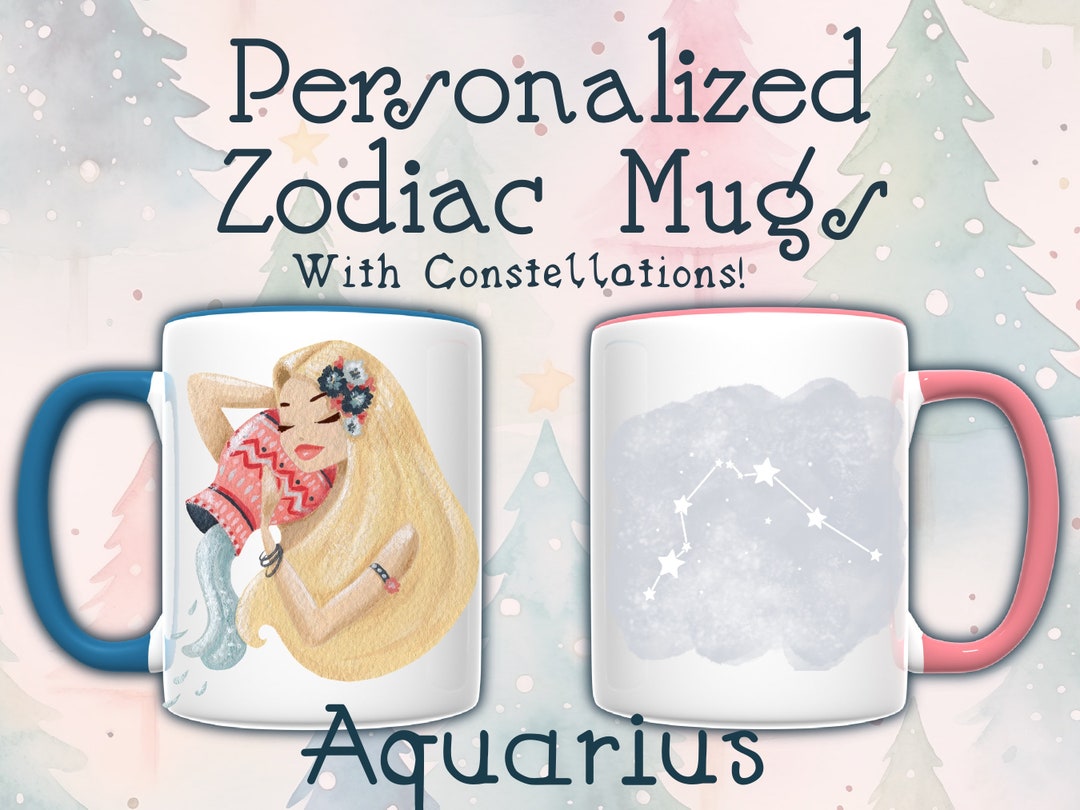 Aquarius Zodiac Gift Personalized Mug Aquarius Present - Etsy