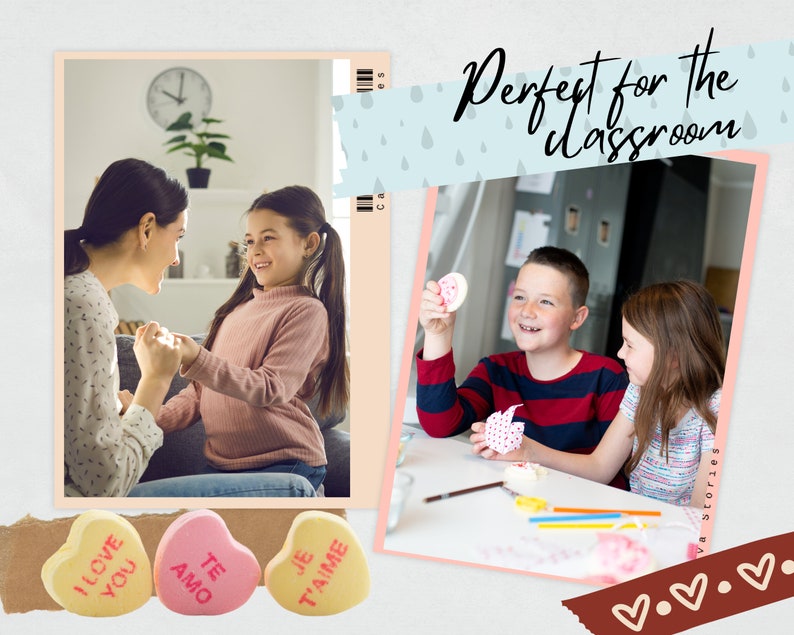 Retro Cartoon Printable Valentines Cards, Groovy 70s Style, Classmates ...