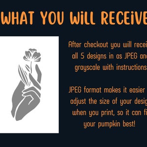 5 Mystical Hands Designs for Pumpkin Carving Stencil, Halloween Pumpkin ...