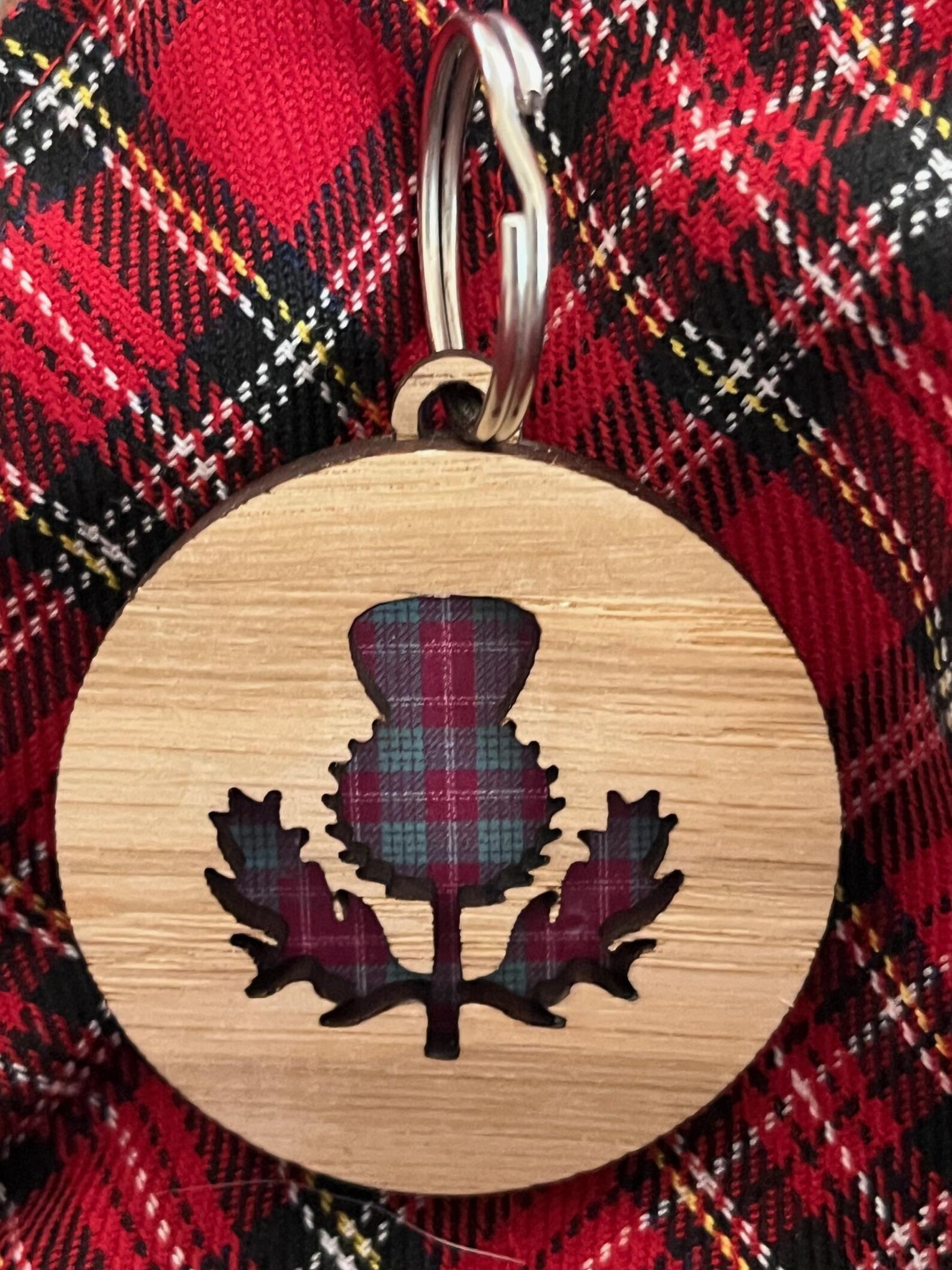Wooden Scottish Tartan Keyrings - Etsy UK