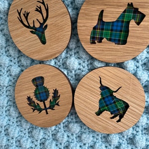 Wooden Scottish Coasters - Etsy