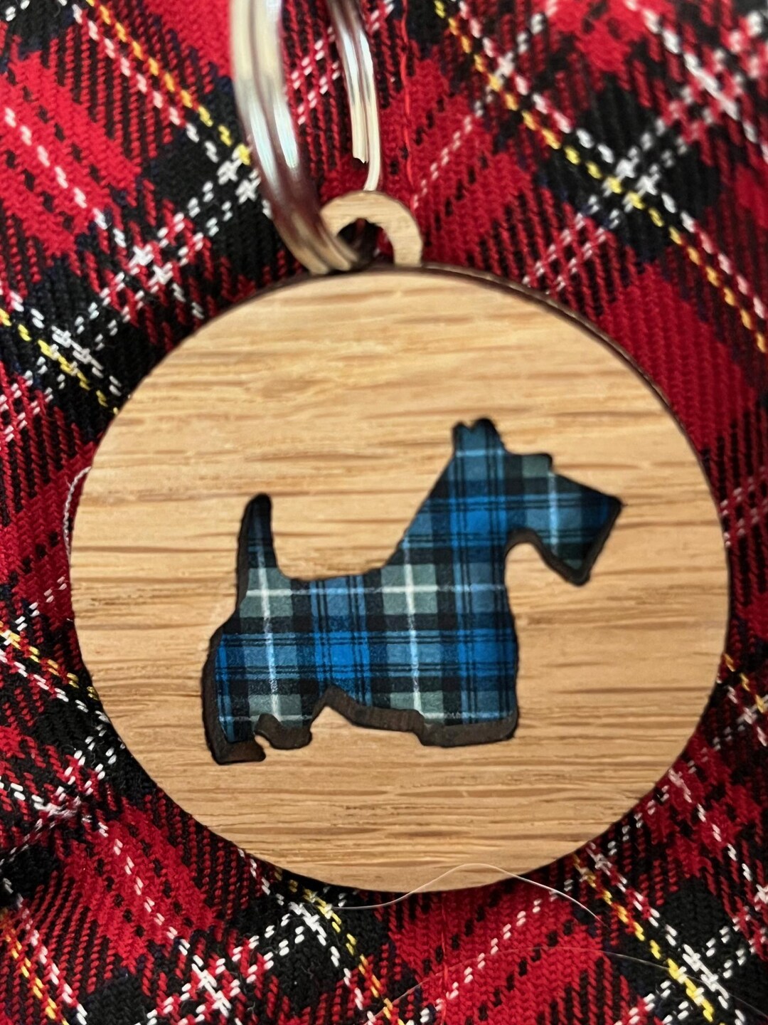 Wooden Scottish Tartan Keyrings - Etsy UK