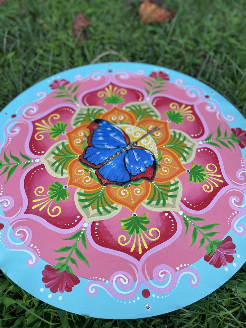 Blue Butterfly Mandala - Etsy