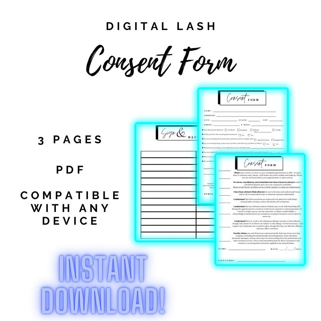 Lash Consent Form | Digital Consent Forms | Lashes Policies and Rule ...