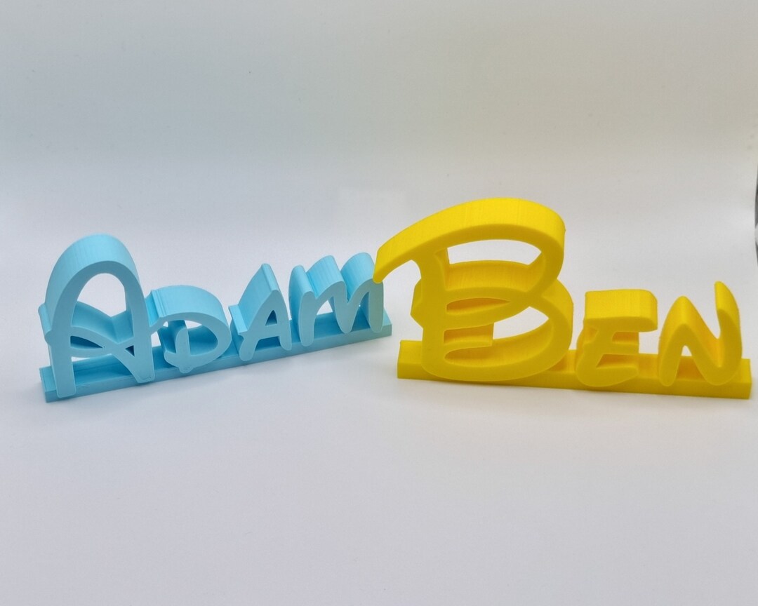 Personalised 3D Printed Disney Inspired Name Plaque, Gift or Present ...