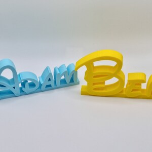Personalised 3D Printed Disney Inspired Name Plaque, Gift or Present ...