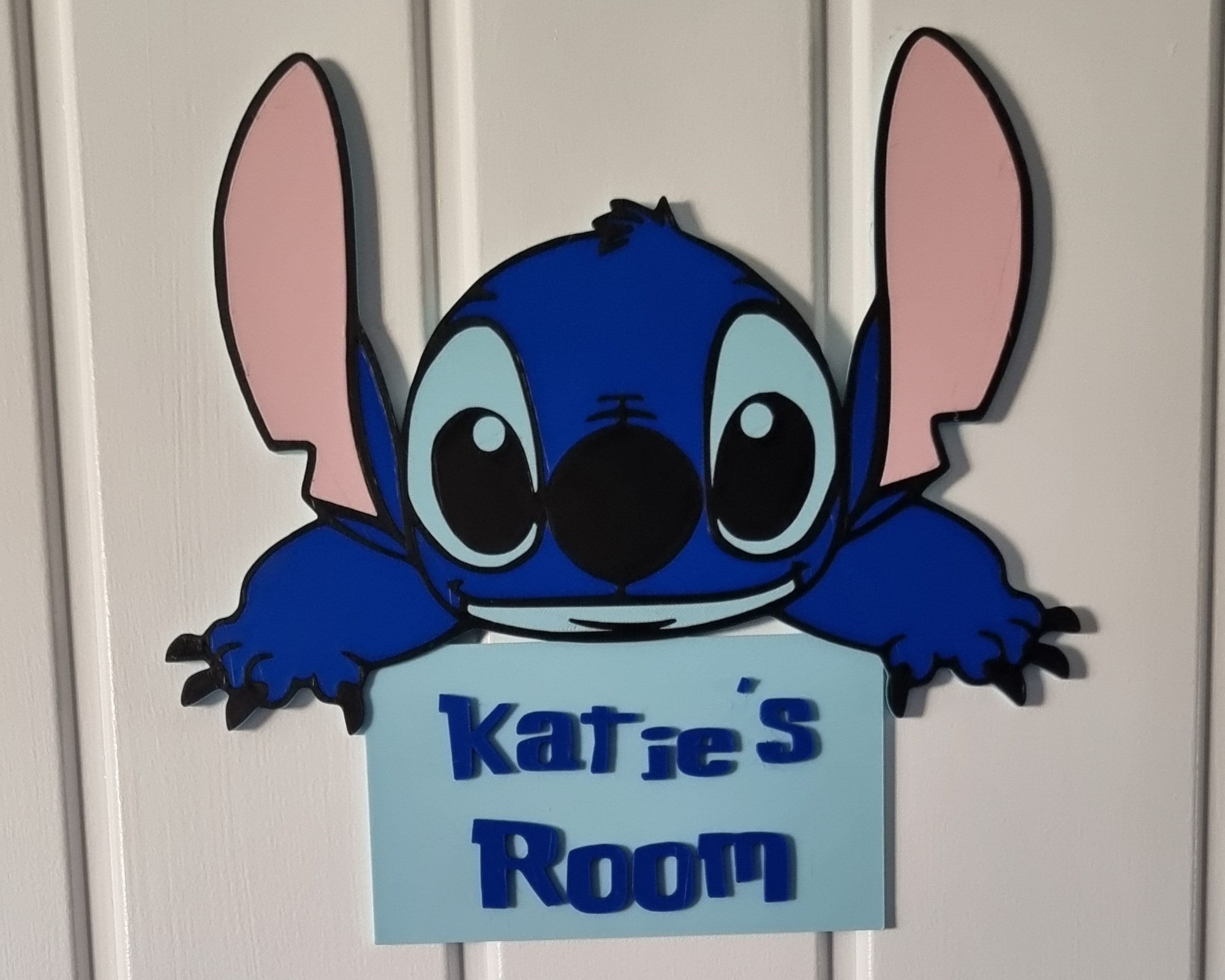 Stitch Style Personalised Wall Art, Stitch Style Sign, Lilo & Stitch ...