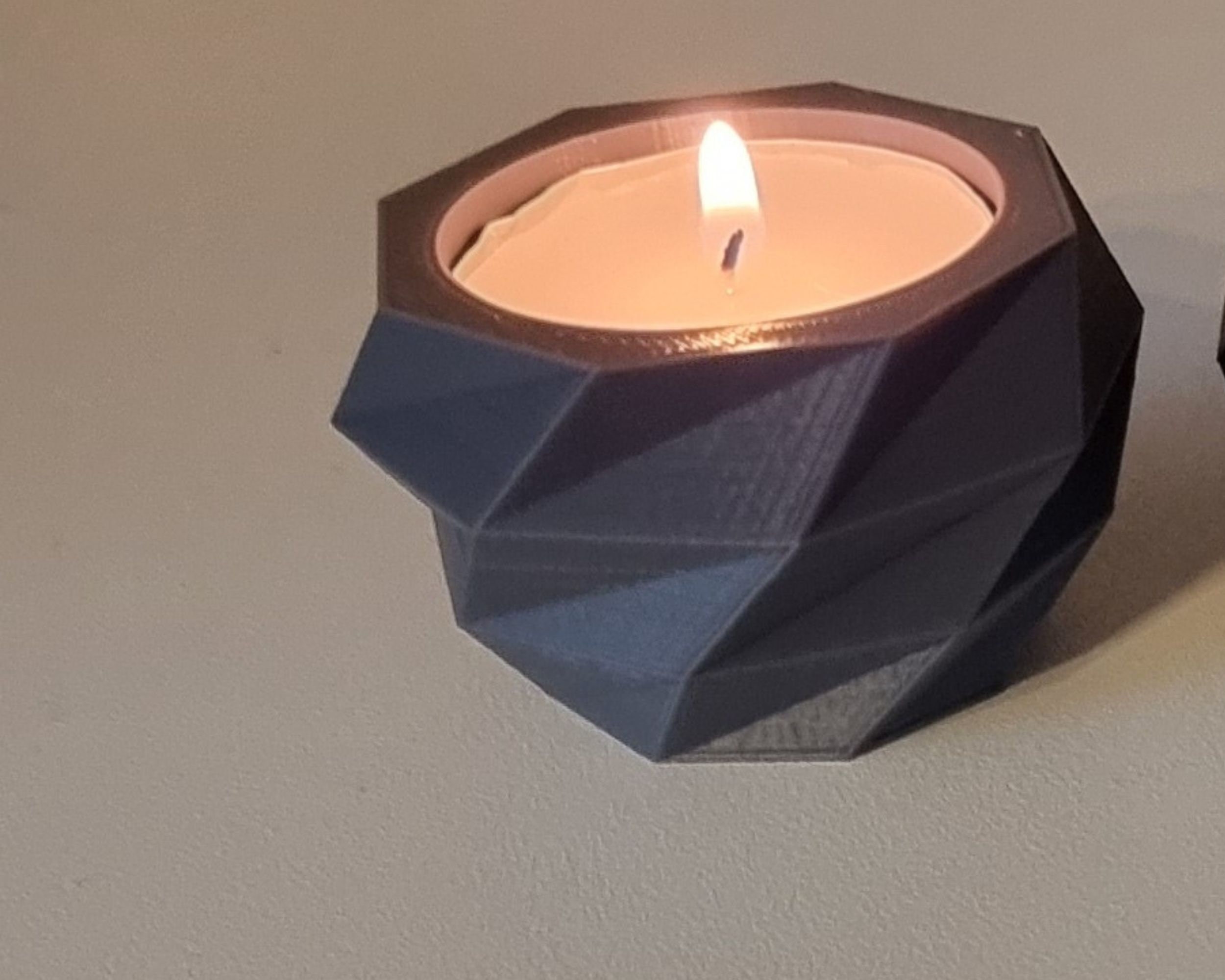Geometric 3D Printed Tea Light Candle Holder Candle Holder - Etsy