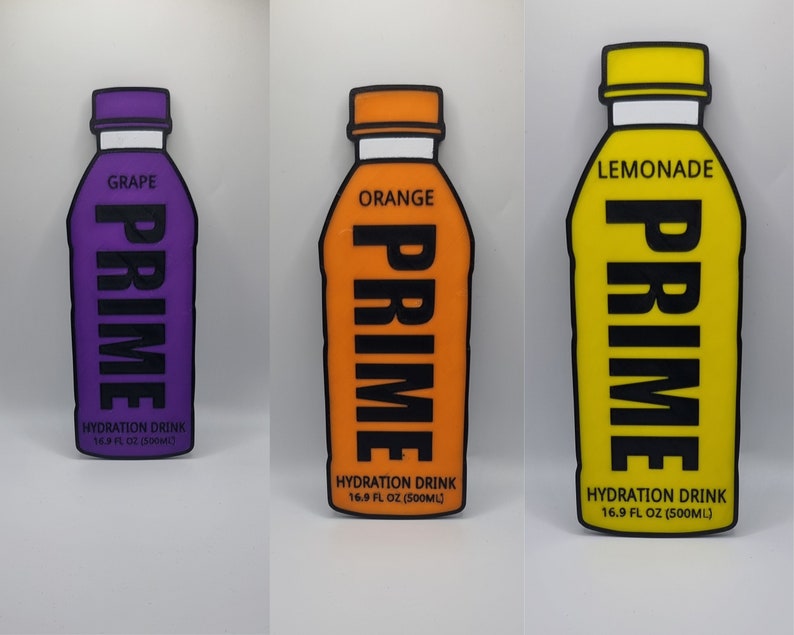 Prime Drink Bottle 3D Printed Wall Decor Prime Wall Art Kids Bedroom ...