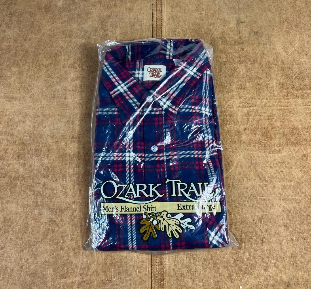 Vintage 80's Ozark Trail Plaid Pattern 100% Cotton Material Dead Stock ...