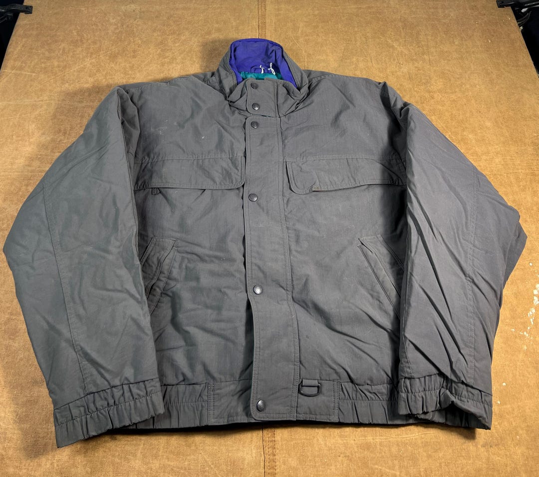 Vintage 80's 90's Eddie Bauer Four Pocket Goose Down Nylon Material ...
