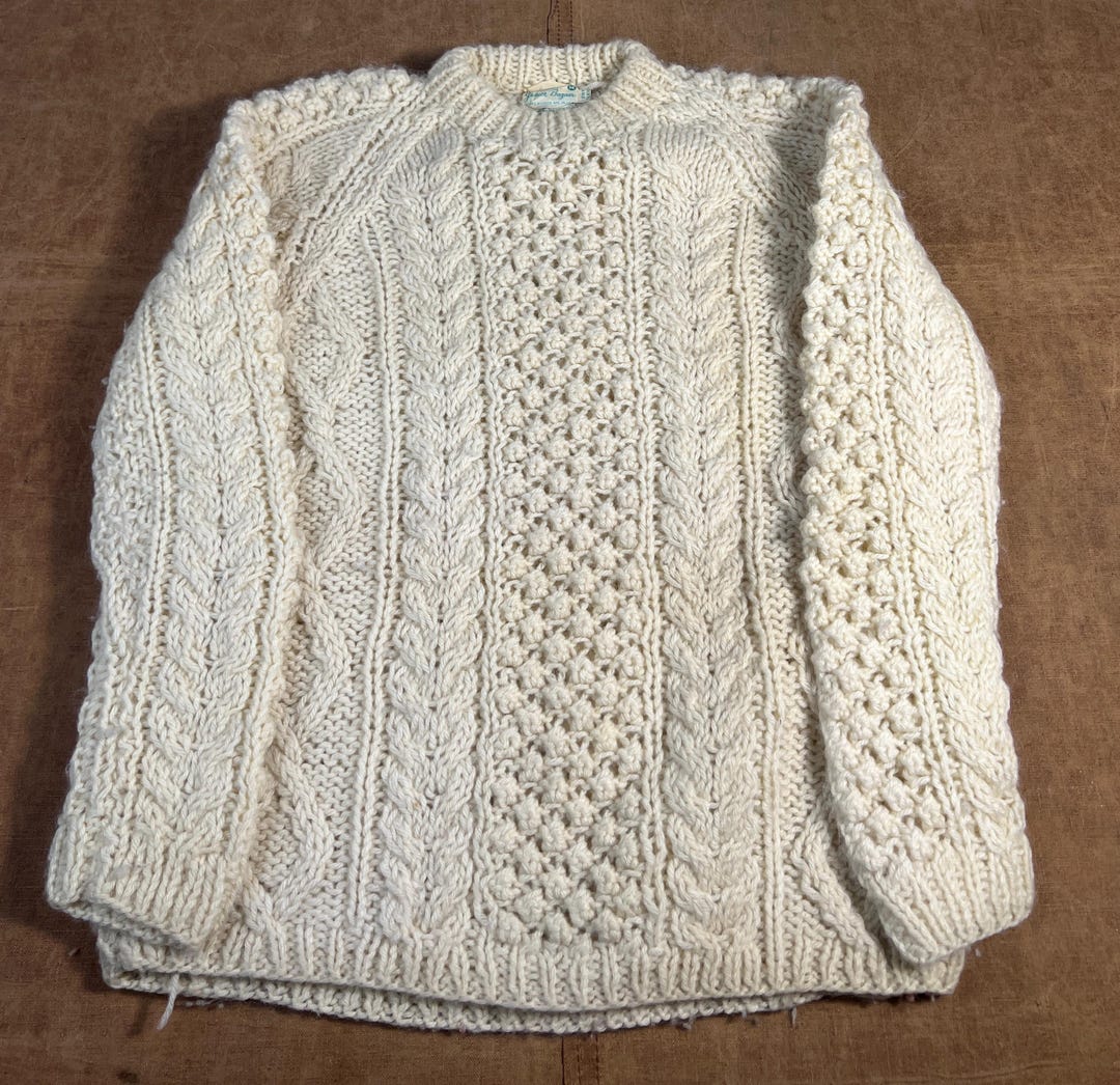 Vintage 70’s 60’s Sears Junior Bazaar Cable Chunky Ribbed Texture ...