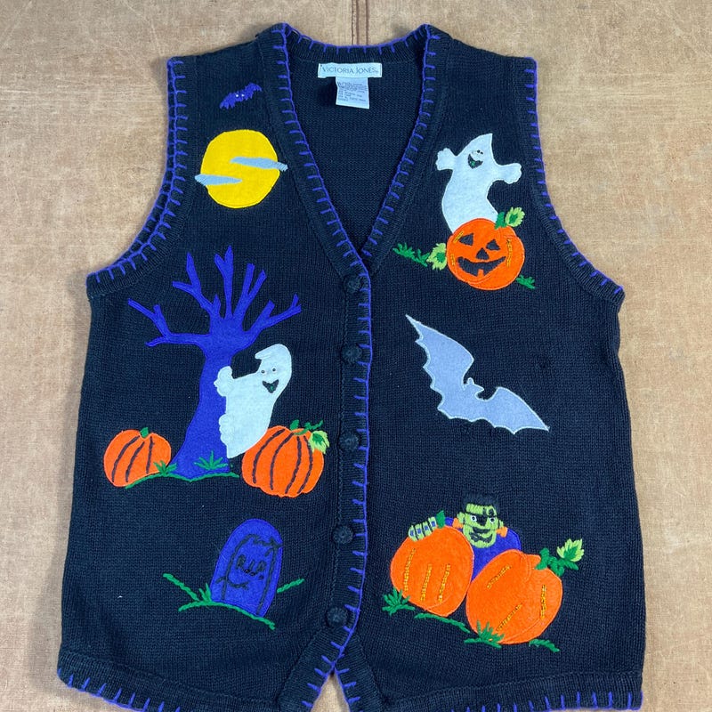 Embroidered Button up Vest - Etsy