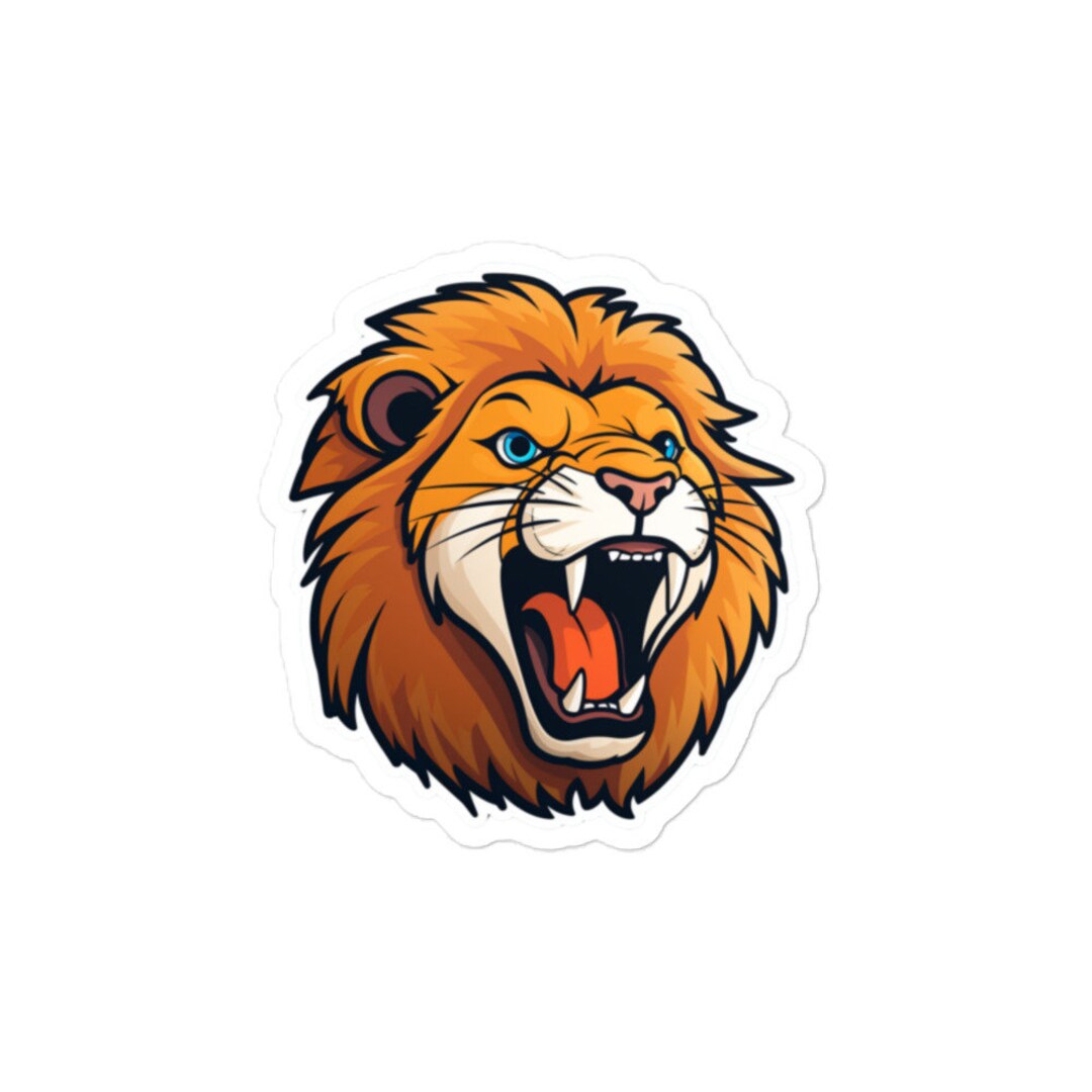 Roaring Lion Bubble-free Stickers - Etsy