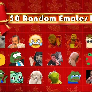 50 Random Meme Emotes Box 5 Twitch Meme Emotes Discord Emotes Emotes ...