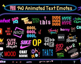 90 Red Text Emotes Pack | Twitch Emotes | Discord Emotes | Text Emotes ...