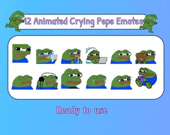 15 Animated Happy Pepe Emotes Pack | Twitch Meme Emotes | Discord ...