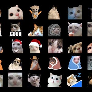 170 Cat Emotes Pack #2 | Twitch Emotes | Discord Emotes | Cute Cat ...