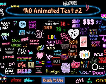 90 Red Text Emotes Pack | Twitch Emotes | Discord Emotes | Text Emotes ...