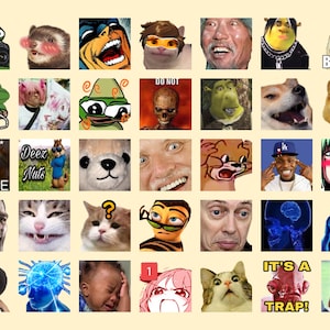 200 Random Meme Emotes for Twitch and Discord #1 | Twitch Emotes ...