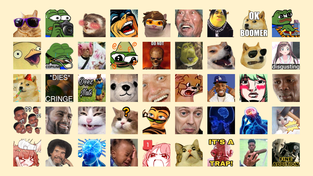 200 Random Meme Emotes for Twitch and Discord #1 | Twitch Emotes ...