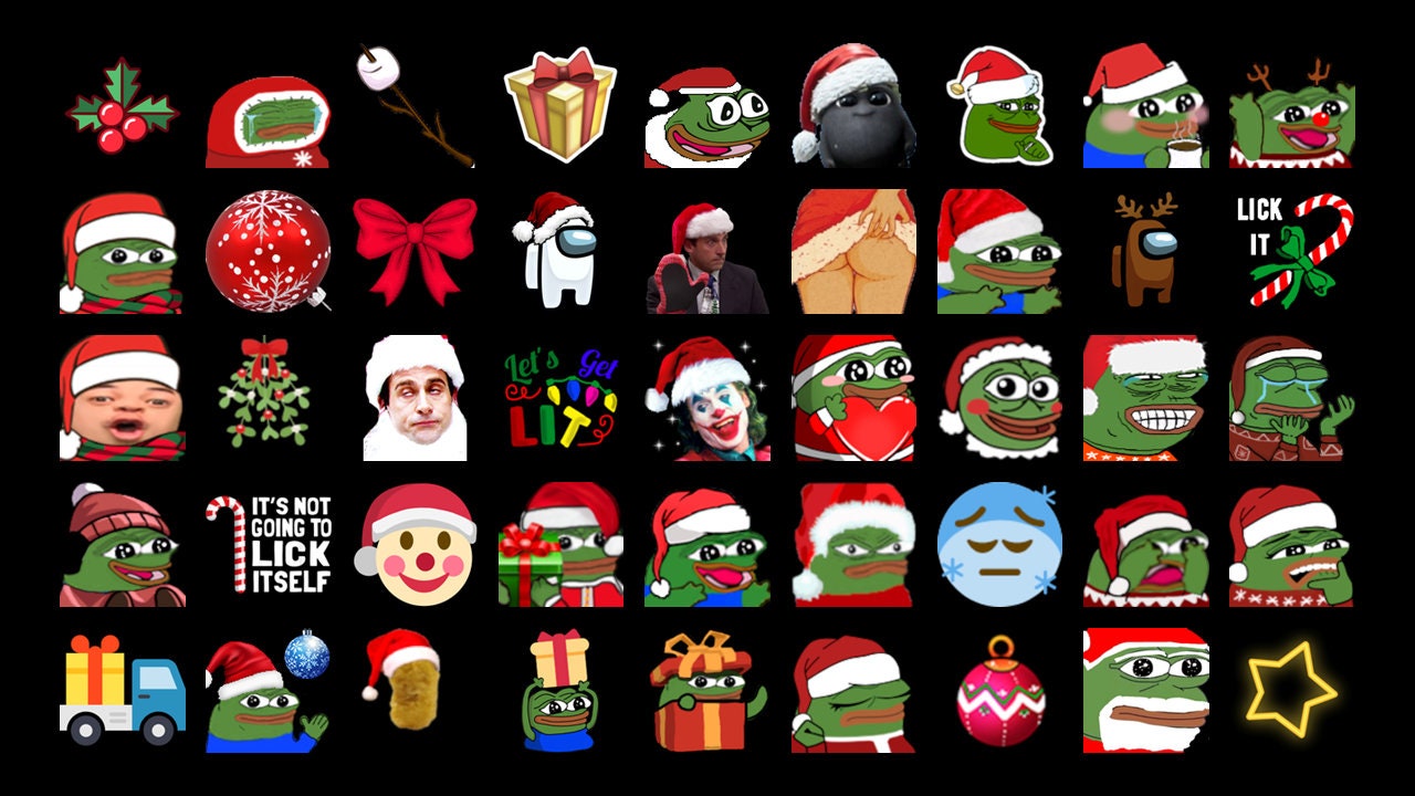 140 Random Christmas Emotes for Twitch and Discord Twitch Emotes ...
