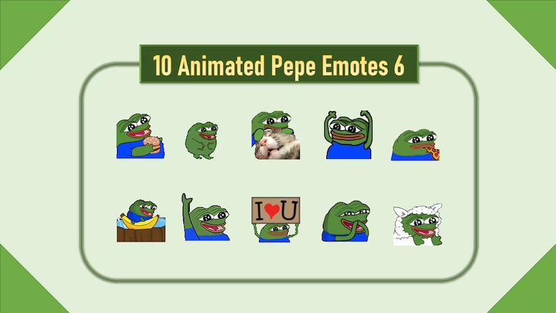 10 Animated Pepe Emotes Pack for Twitch and Discord #6 | Twitch Meme ...