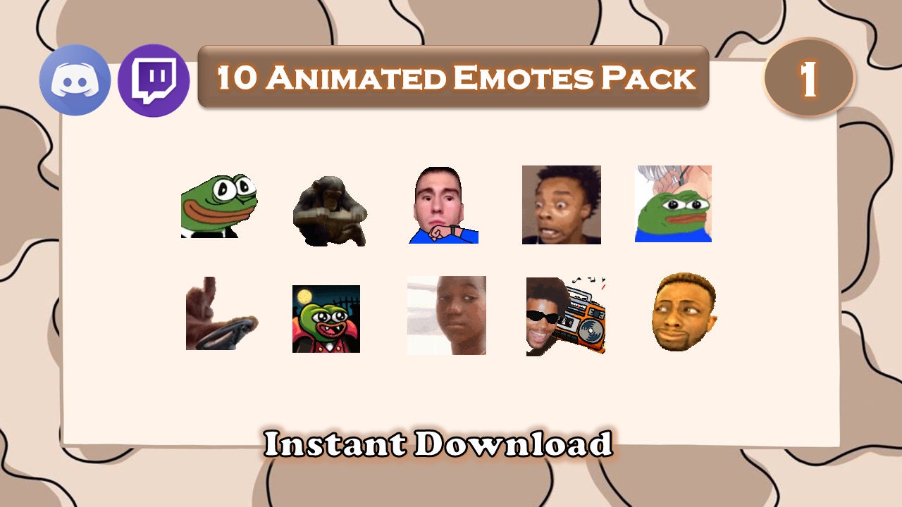 10 Animated Meme Emotes Pack #1 | Twitch Meme Emotes | Discord Emotes ...