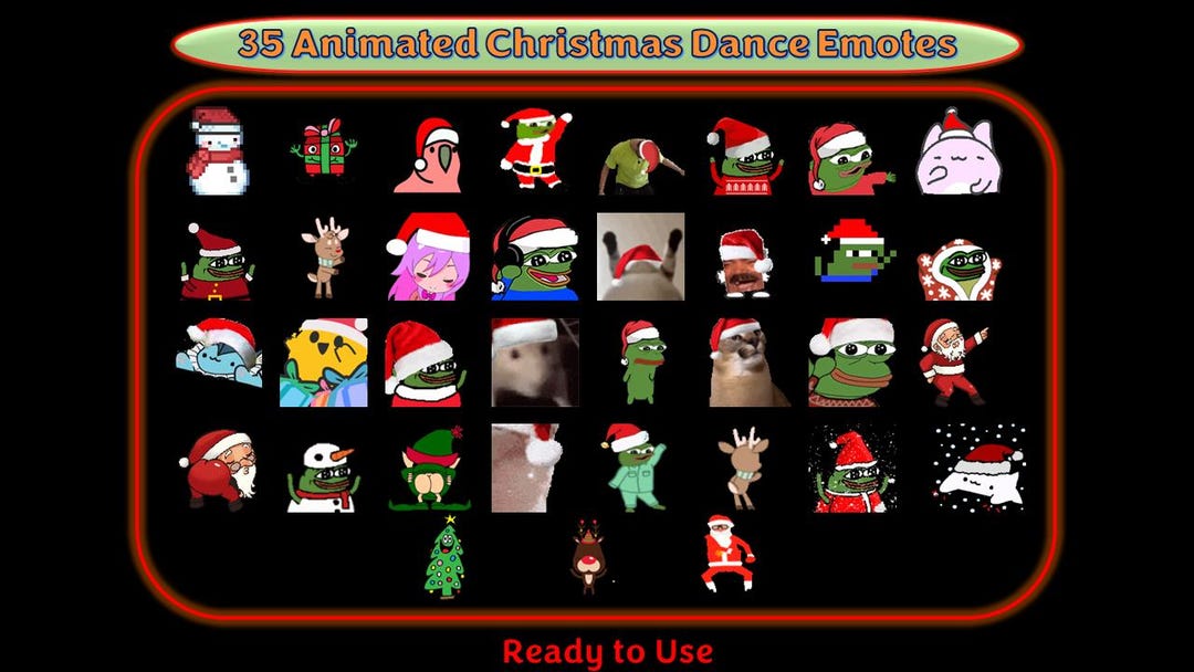 35 Animated Christmas Dance / Jam Emotes | Twitch Emotes | Discord ...